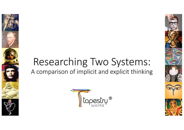Researching Two Systems A Comparison Of Implicit And Explicit Thinking