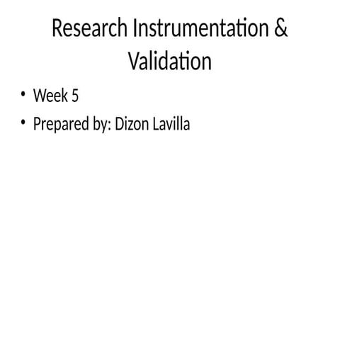 Comprehensive Guide to Research Instrumentation and Validation ...