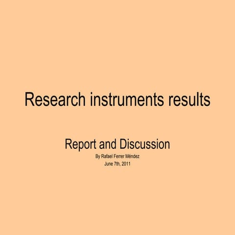 Research instruments results | PPT