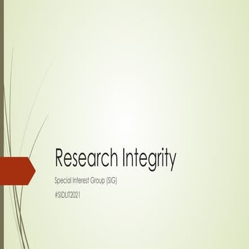 Research Integrity SIG | PDF
