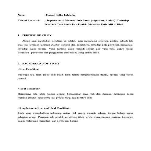 Research intent | DOCX