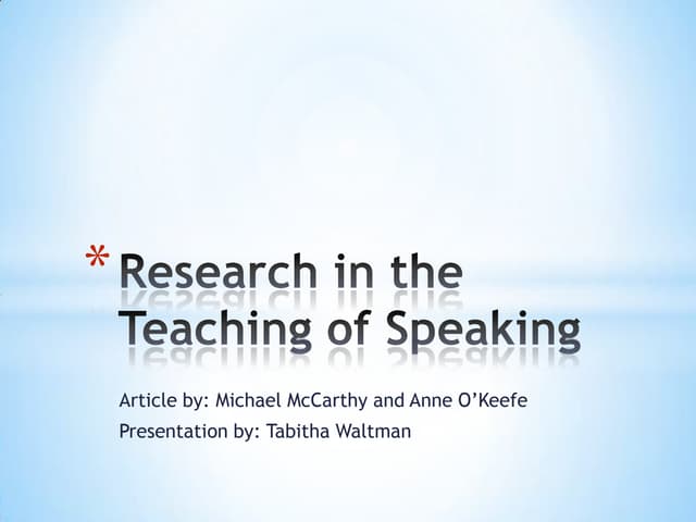 Stages of speaking | PPTX