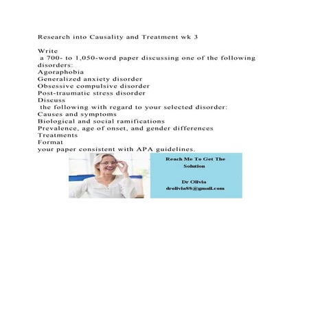 Research into Causality and Treatment wk 3Write a 700- to 1,05.docx
