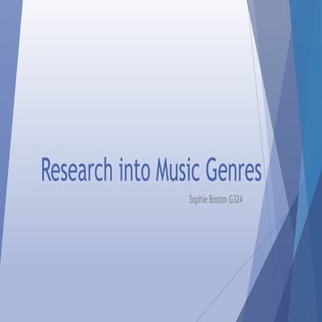 Research into music genres | PPT