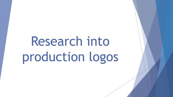Production Company Logo Presentation | PPT