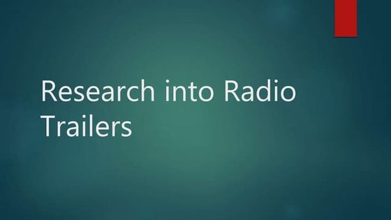 Questionnaire for radio trailer focus group | PDF