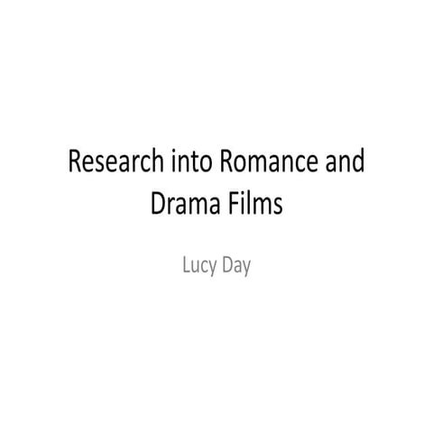 Genre Analysis - Romance | PPTX