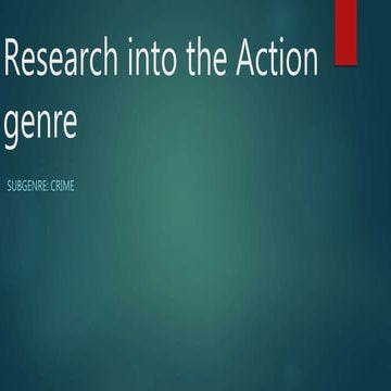 Codes and conventions of the action genre | PPTX