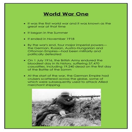 Research Into World War One | DOC