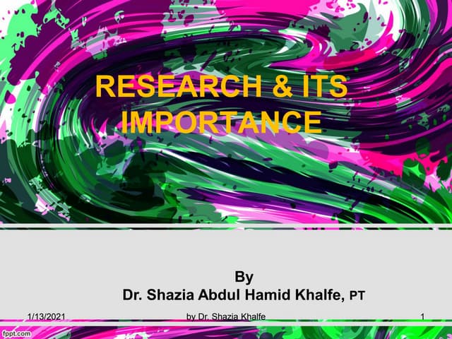 Research question presentation | PPTX
