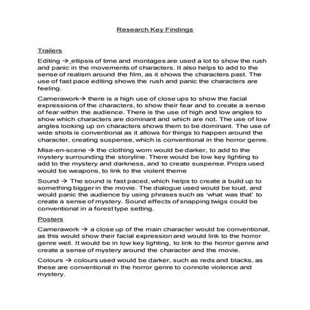 Research key findings | DOCX