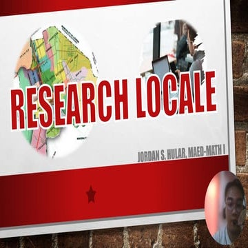 RESEARCH LOCALE BY MAED MATHEMATICSSSSSS | PPTX
