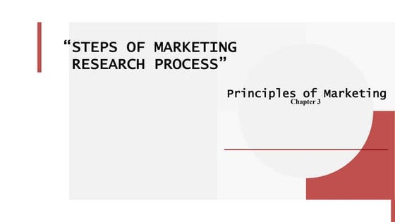Steps in marketing research process | PPTX | Marketing and Advertising ...