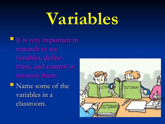 Variables in research | PPTX | Science