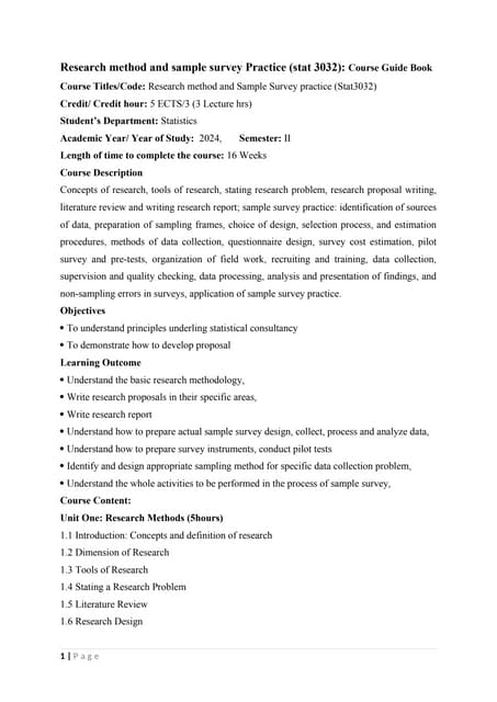 Survey guidelines | PDF