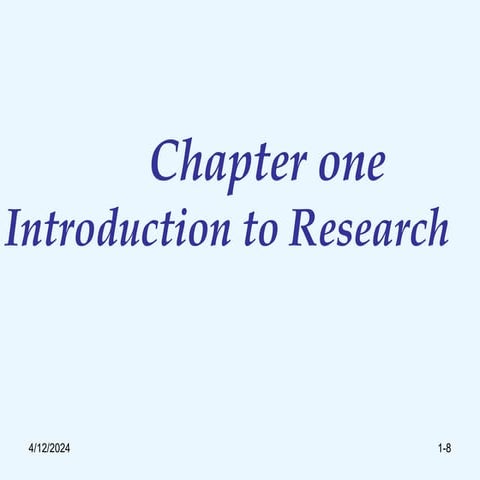 Research Method Introduction to research method | PDF