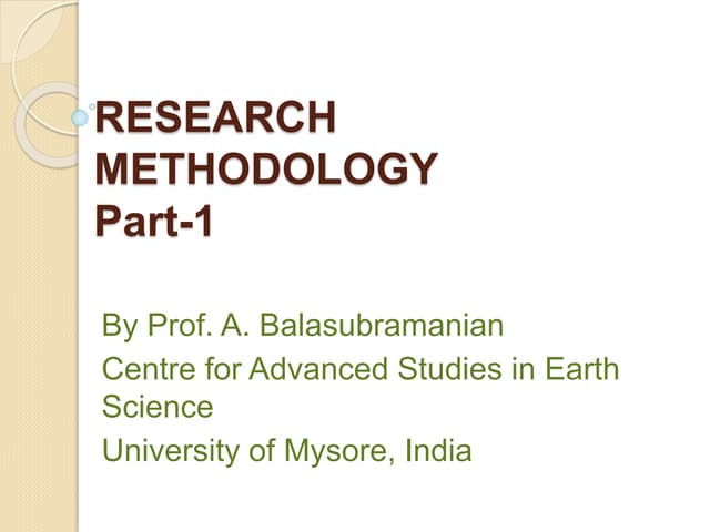 Research methodology notes | PDF