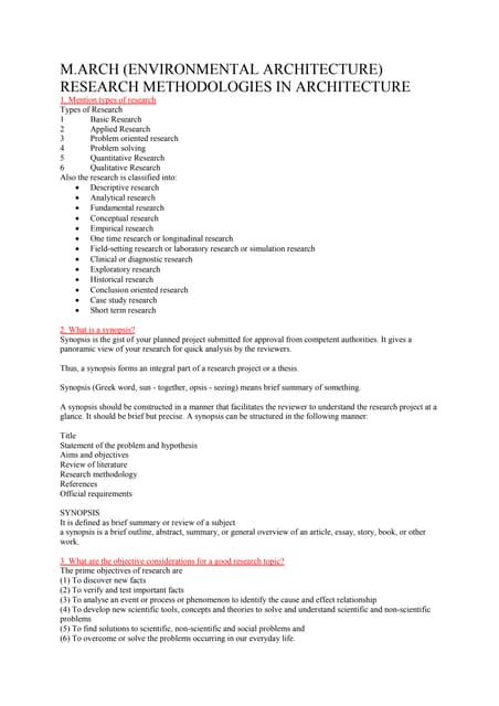 research methodologies in architecture | PDF