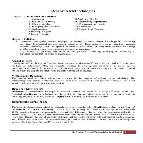 Research methodologies | DOCX