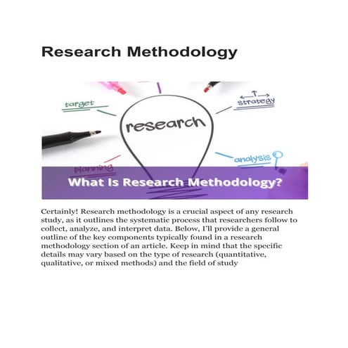 Research Methodology in Technology and science | PDF