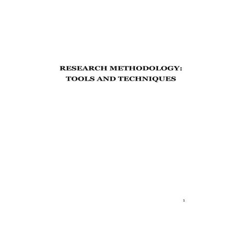 Research methodology notes | PDF