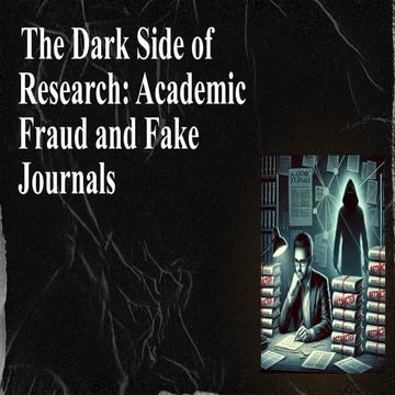 The Dark Side of Research: Academic Fraud and Fake Journals | PPTX