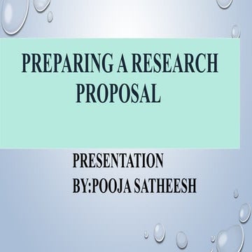 Steps of Writing a Research Proposal | PPTX