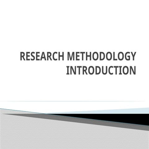 RESEARCH METHODOLOGY in subject research methodology | PPTX