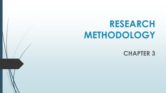 An Overview of Chapter 3 - Research Methodology | PDF