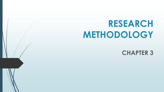 An Overview of Chapter 3 - Research Methodology | PDF