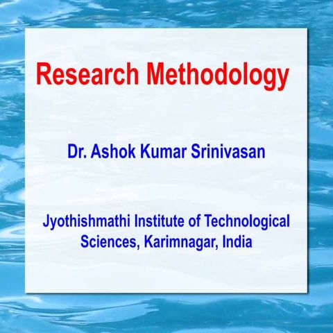Research methodology -ppt-1 | PPT
