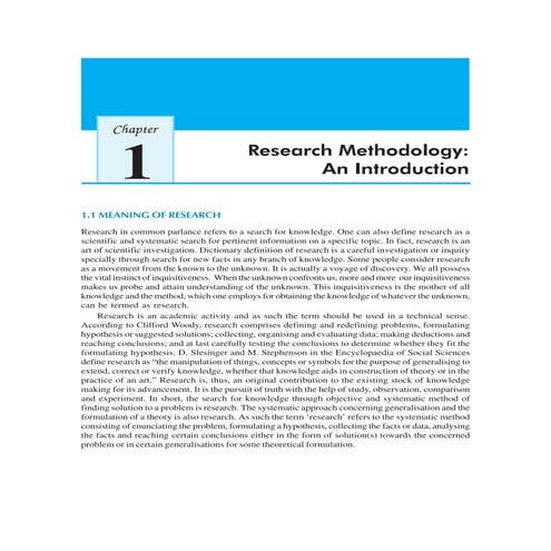 Research methodology 1 | PDF