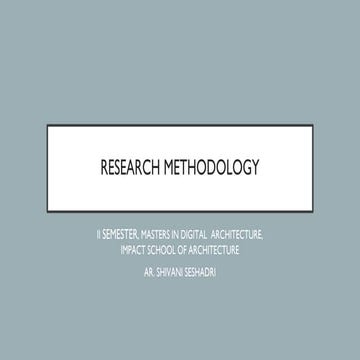 Research methodology Presentation | PPTX