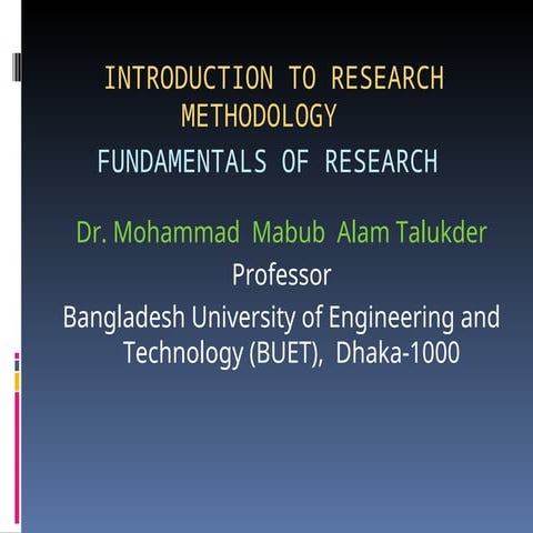 RESEARCH METHODOLOGY for all students and professionals | PPT
