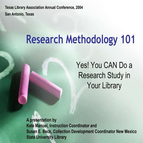 Research methodology 101 | PPT