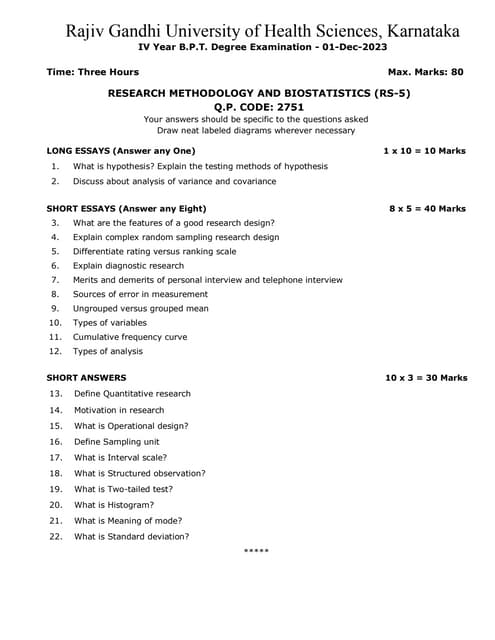 Research Methodology And Biostatistics Pdf