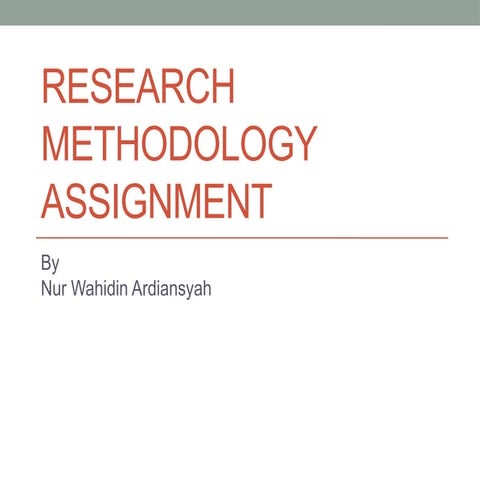 Research Methodology Assignment.Semster IIpptx | PPTX
