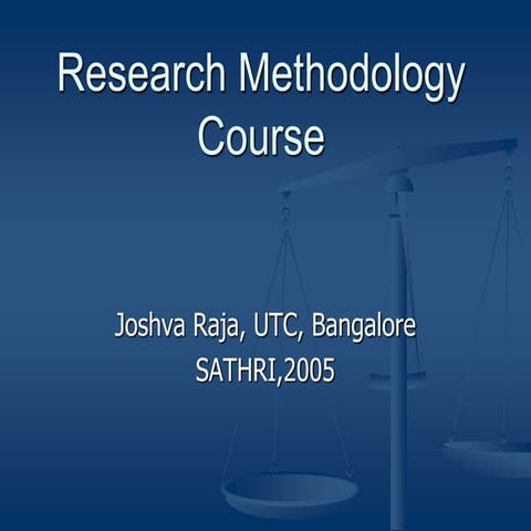 Research methodology course1 | PPT