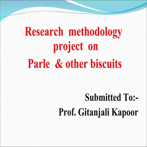 Project Report on Research Methodology | PDF