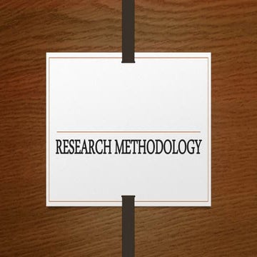 Research methodology introduction & types of research | PPTX
