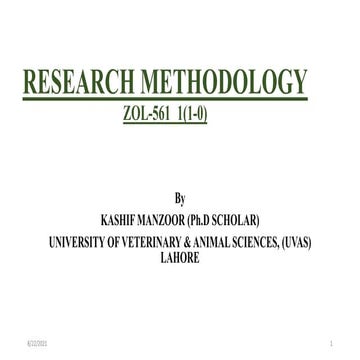 Research methodology introduction & Types of Research | PDF