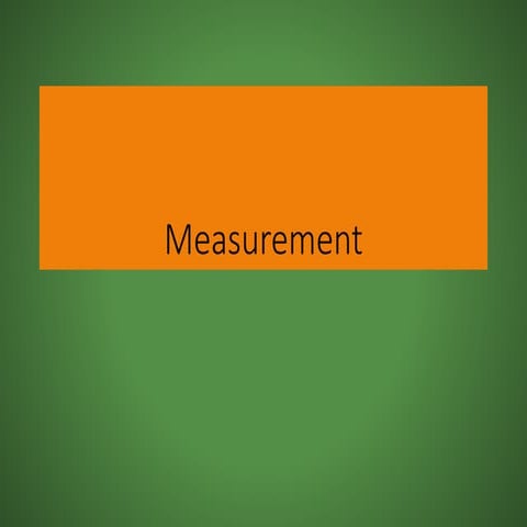Measurement and scaling techniques