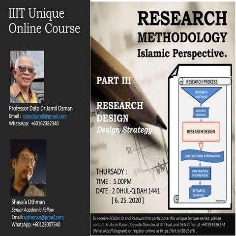 RESEARCH METHODOLOGY ISLAMIC PERESTICTIVE: PART III RESEARCH DESIGN | PPSX