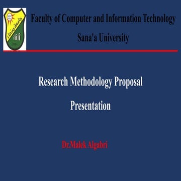 Research Methodology Proposal Presentation.pptx | Geology | Science