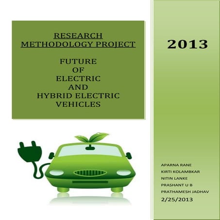 Research Methodology Report on Future of EV(s) | DOCX