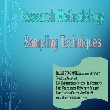 Sampling techniques- Probability Sampling | PPT