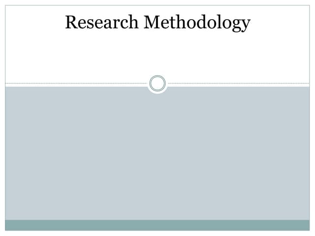 Research Methodology Course - Unit 1.ppt