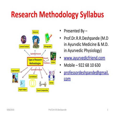 Research methodology syllabus | PDF