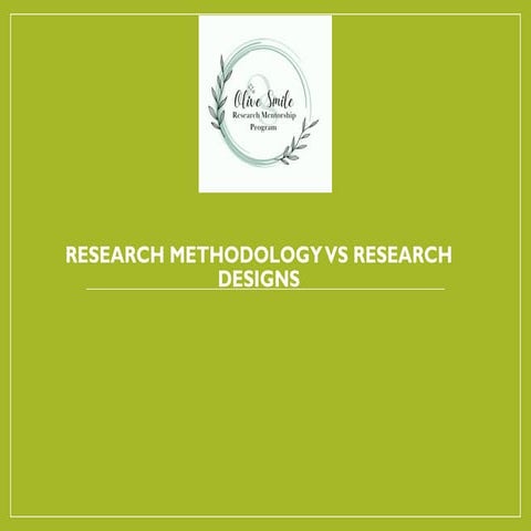 Comprehensive Guide to Research Methodology and Design Types | PPTX