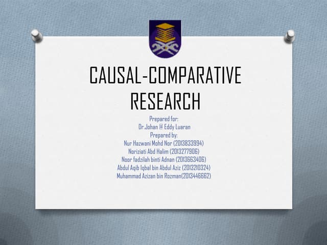 Causal comparative research | PPTX